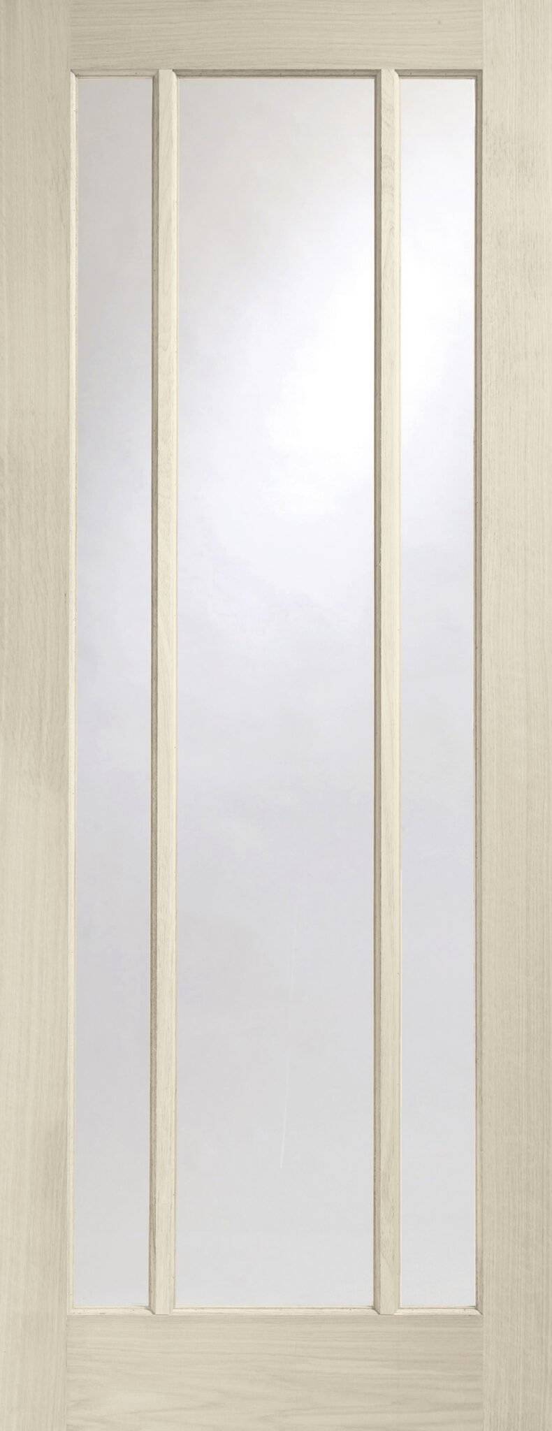Worcester Internal Oak Door with Clear Glass | XL Joinery